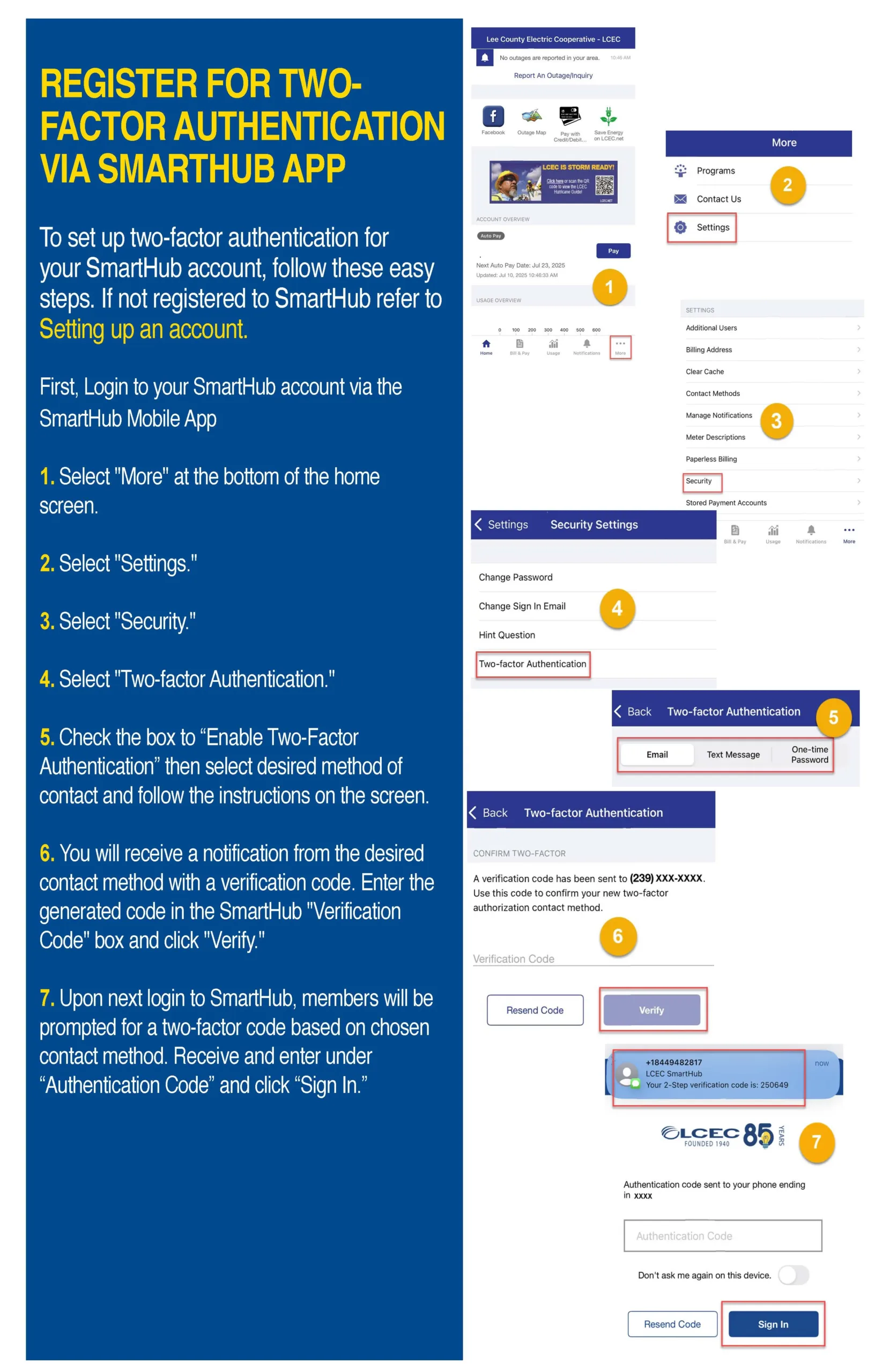 Two-Factor Authentication - Lee County Electric Cooperative