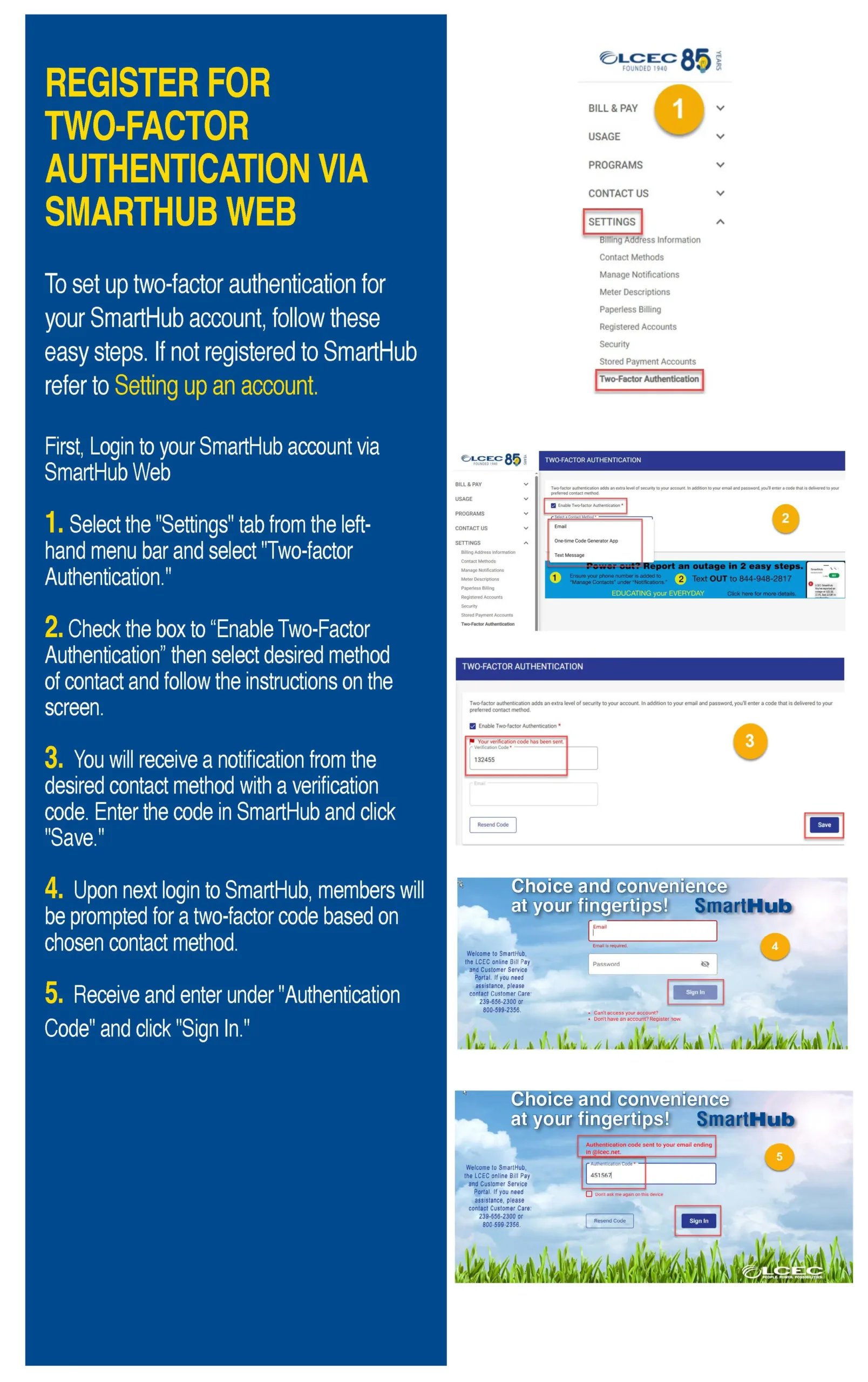 Two-Factor Authentication - Lee County Electric Cooperative