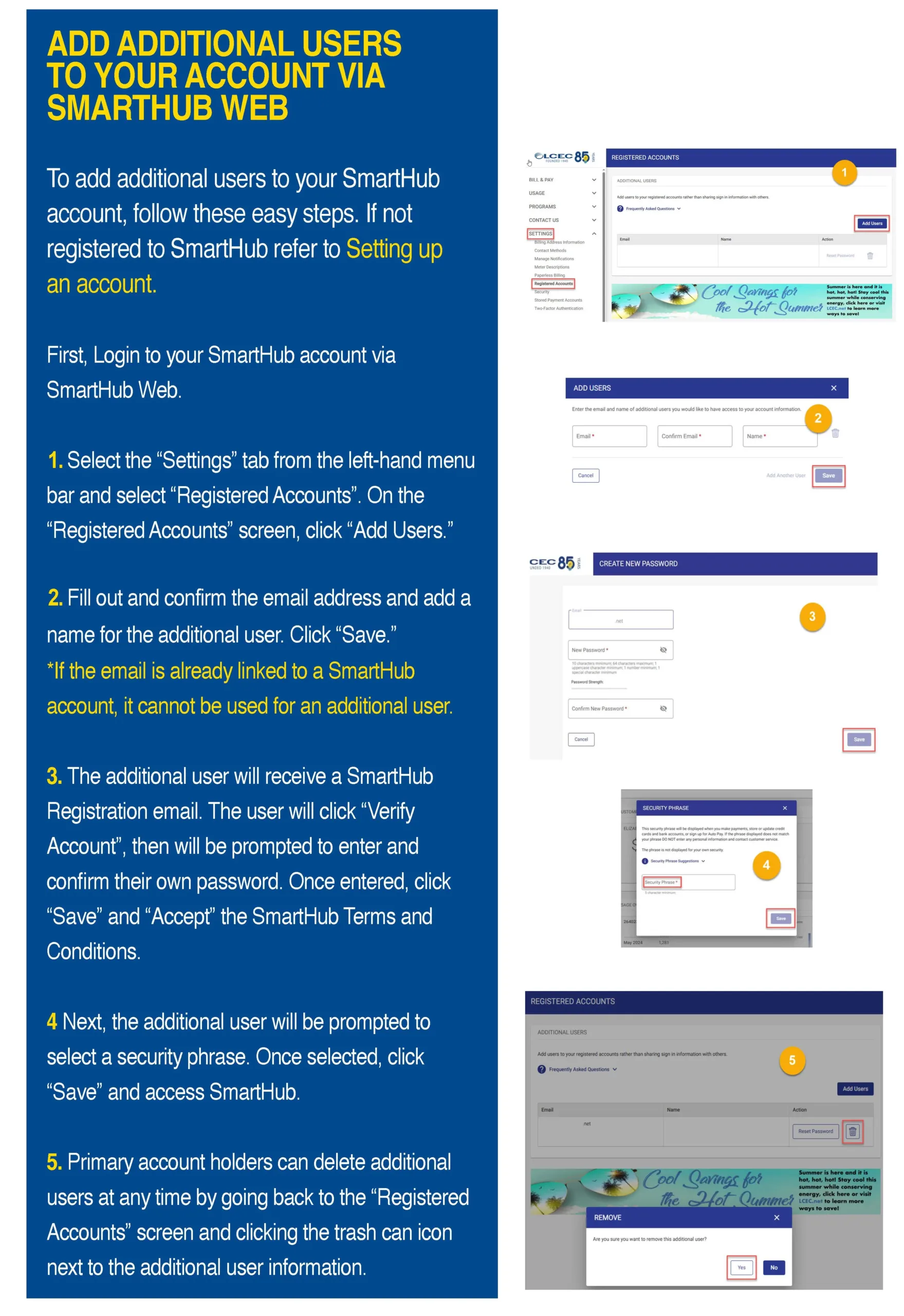 Adding Additional Users - Lee County Electric Cooperative
